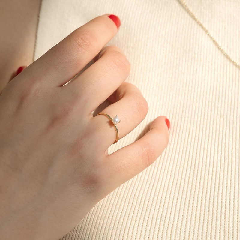 Delicate Pearl Claw Ring - Eden and Co | Online Store SA